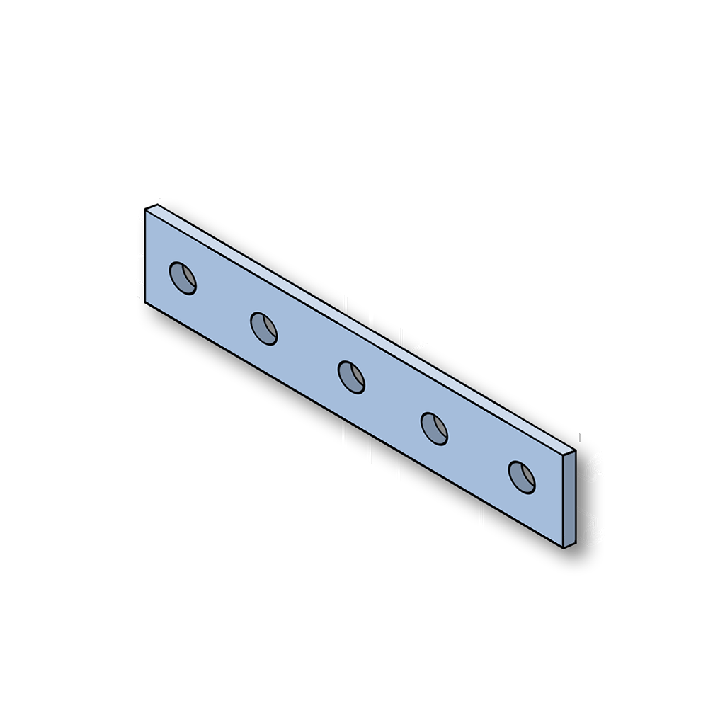 Flat Metal Bracket 3/16" X 2" 316L Stainless Steel Flat Bar Anchor